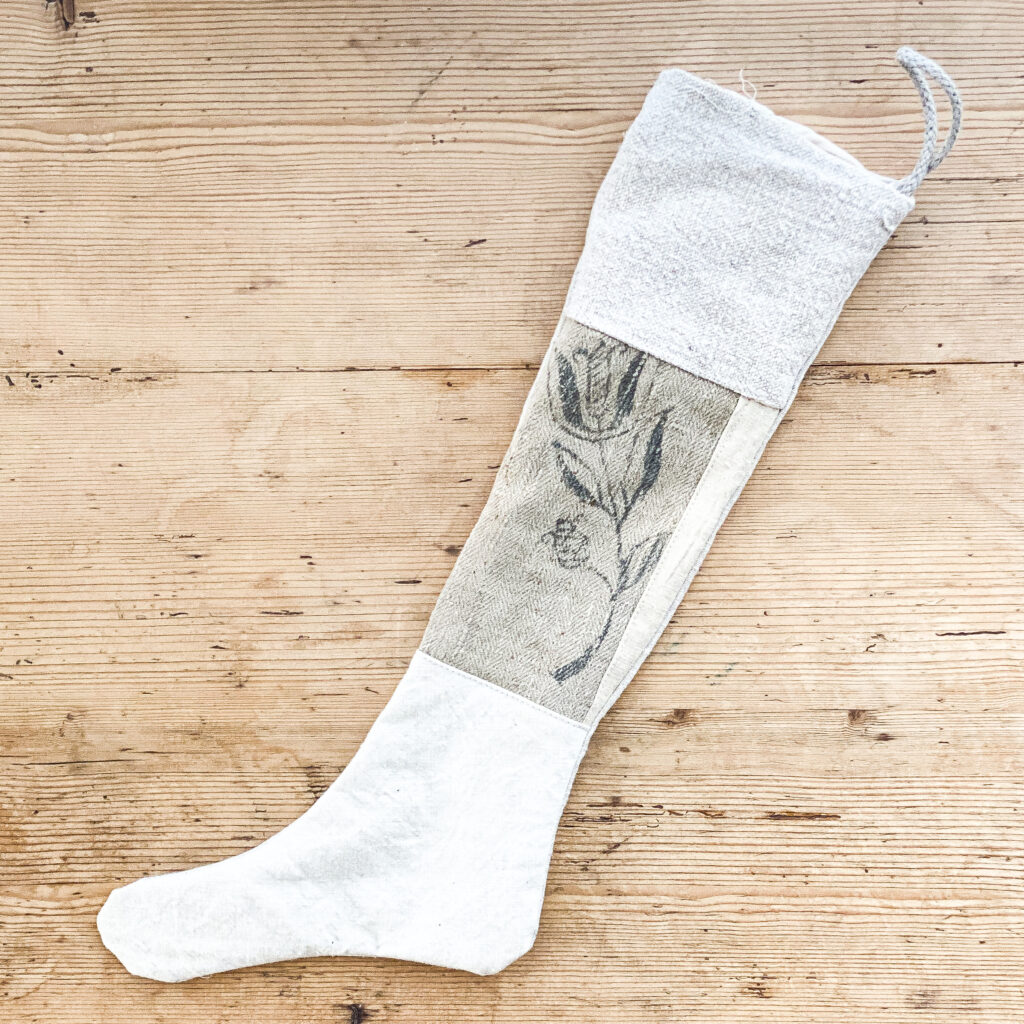 Antique German Grain Sack Stocking - Penny & Ivy