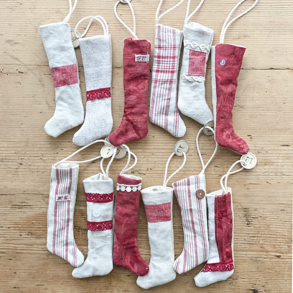 Set of 12 Tiny Stockings - Penny & Ivy