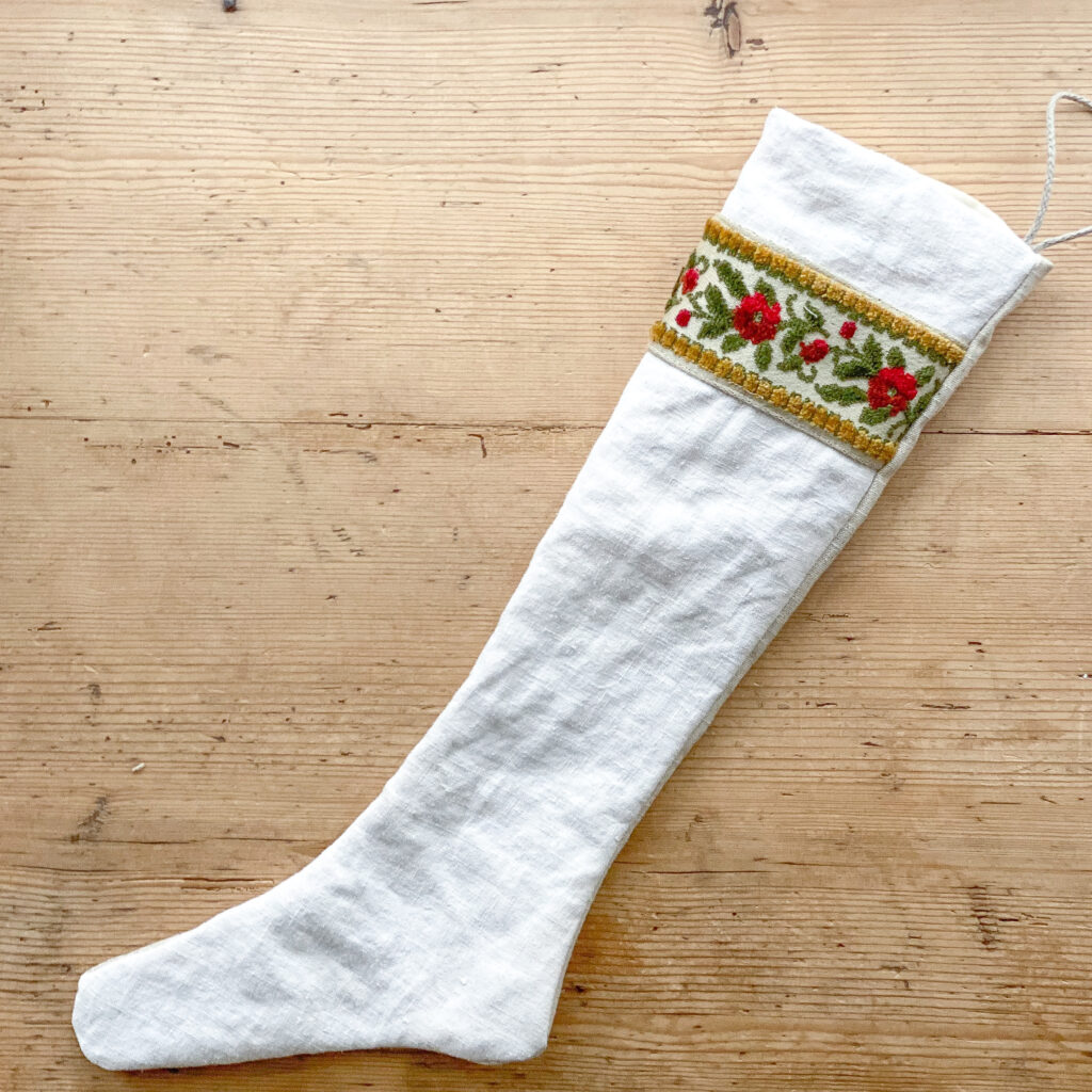 Vintage Linen Stocking - Penny & Ivy